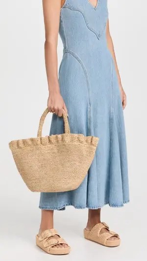 LOEFFLER RANDALL Cyrus Raffia Tote - Natural