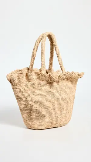 LOEFFLER RANDALL Cyrus Raffia Tote - Natural