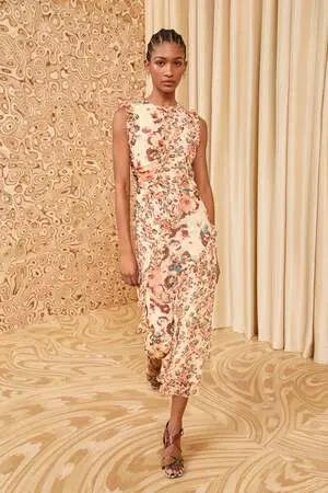 Ulla Johnson Avrelie Floral Print Midi Dress