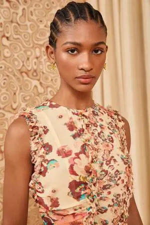 Ulla Johnson Avrelie Floral Print Midi Dress