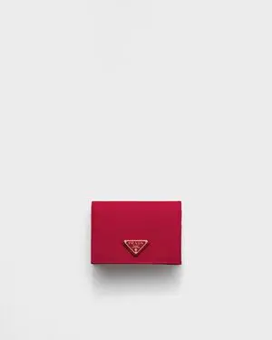 Prada Small Saffiano Leather Wallet Fiery Red