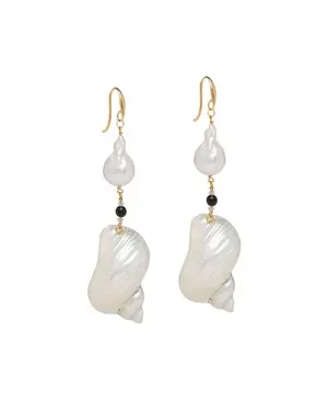Prada Shell Drop Earrings