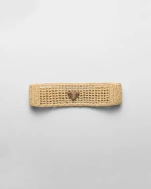 Prada Crochet Hairband Natural