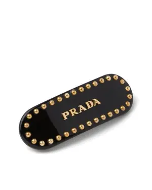 Prada Plex Hair Clip - Black