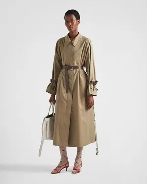 Prada Single-breasted Cotton Twill Trench Coat