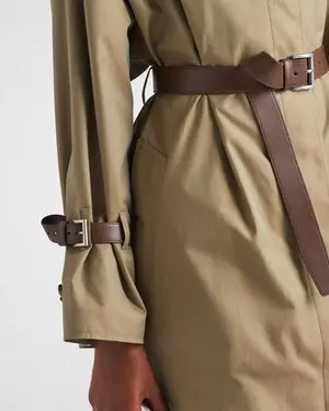 Prada Single-breasted Cotton Twill Trench Coat