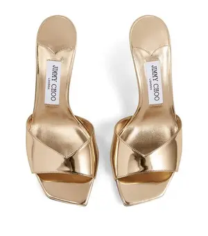 JIMMY CHOO Skye 70 Metallic Leather Mules