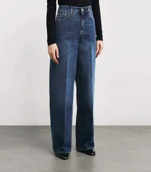TOTEME Wide-leg Rigid Denim Jeans