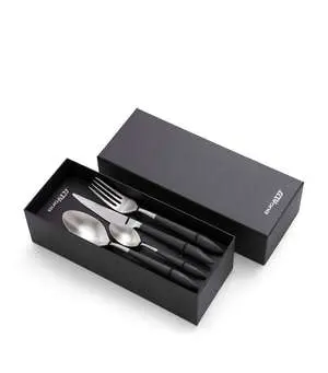 BUGATTI Ares Stainless Steel 24-piece Cutlery Set - Black