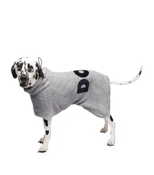 DOG Large Towelling Poncho - Grey