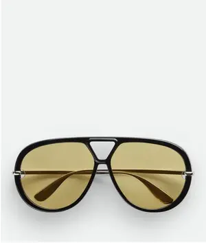 BOTTEGA  VENETA Bottega Veneta Aviator Sunglasses - Black/yellow