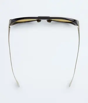 Bottega Veneta Classic Aviator Sunglasses - Black/yellow