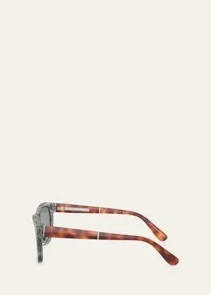 Brunello Cucinelli Two-tone Square Sunglasses