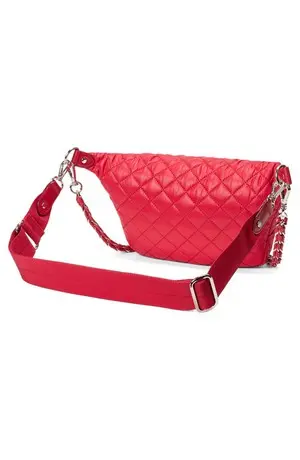 Mz Wallace Small Crosby Quilted Nylon Convertible Bag - Apple