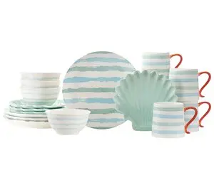 BAUM BROTHERS Baum Ocean Afternoon 16pc Dinnerware Set - One-color