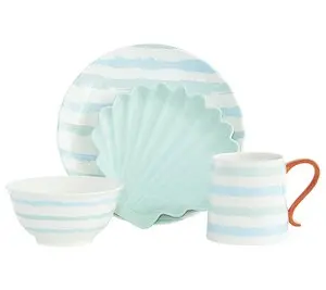 BAUM BROTHERS Baum Ocean Afternoon 16pc Dinnerware Set