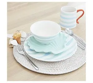 BAUM BROTHERS Baum Ocean Afternoon 16pc Dinnerware Set