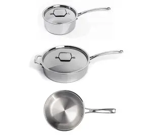BERGHOFF Professional 5-pc Tri-ply 18/10 Ss Sta Rter Cook Set - One-color
