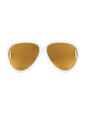 Loewe Sunglasses In Ivory & Brown Mirror - 50% Off  display picture 3