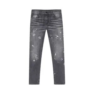 Off-White Diag Outline Paint Skinny Jeans - Grey
