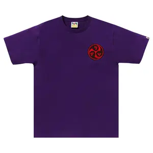 A BATHING APE Japan Culture Mitsudomoe Tee - Purple