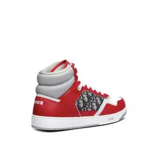 Dior Oblique High-top Sneakers - Red