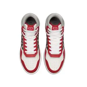 Dior Oblique High-top Sneakers - Red