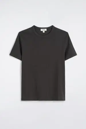 Cos Slim Ribbed Cotton T-shirt - Brown