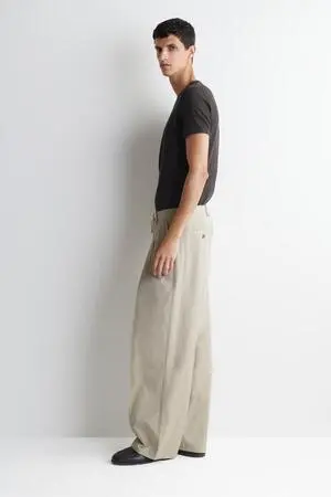 Cos Slim Ribbed Cotton T-shirt - Brown