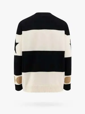 Max Mara Wool And Cashmere Sweater With Flocked Motif - Black