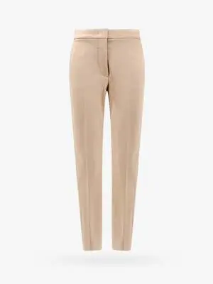 Max Mara Viscose Blend Straight Leg Trouser - Beige