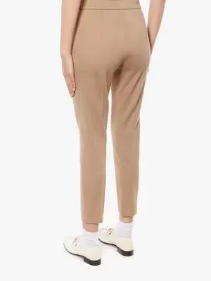 Max Mara Viscose Blend Straight Leg Trouser - Beige