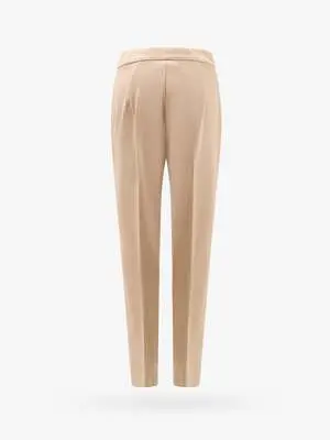 Max Mara Viscose Blend Straight Leg Trouser - Beige