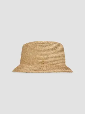 Saint Laurent Maglina Straw Bucket Hat