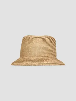 Saint Laurent Maglina Straw Bucket Hat