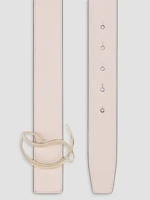 CHRISTIAN LOUBOUTIN Cl Logo Leather Belt - Leche