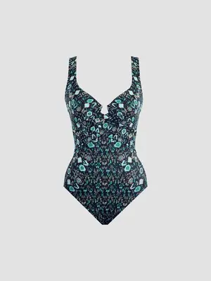 Miraclesuit Bijoux Criss-cross Escape One-piece Swimsuit - Black Multi