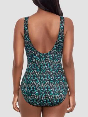 Miraclesuit Bijoux Criss-cross Escape One-piece Swimsuit - Black Multi