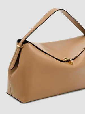 TOTEME T-lock Top Handle Bag - Camel