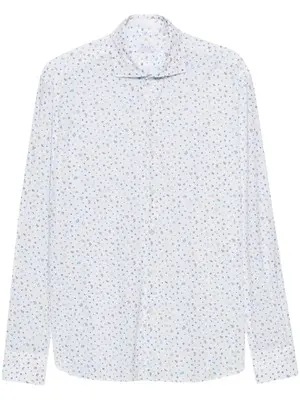 ORIAN Paisley-print Long-sleeve Shirt - White