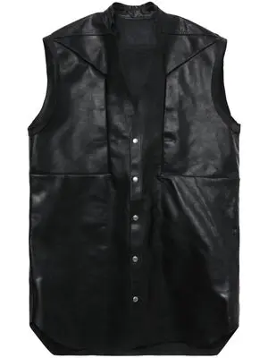 Rick Owens V-neck Leather Vest