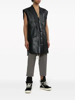 Rick Owens V-neck Leather Vest