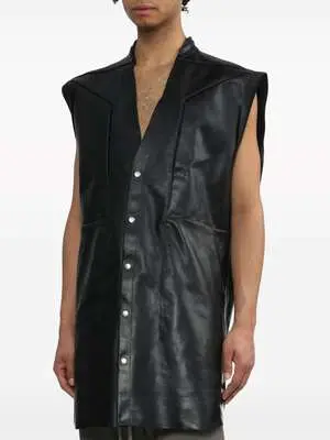 Rick Owens V-neck Leather Vest