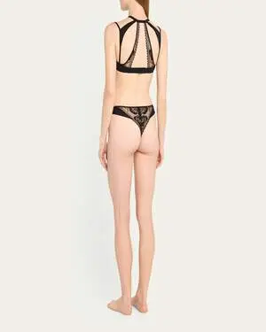 LIVY Broadway Microfiber And Lace Tanga