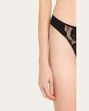 LIVY Broadway Microfiber And Lace Tanga