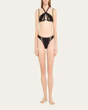 LIVY Broadway Microfiber And Lace Tanga