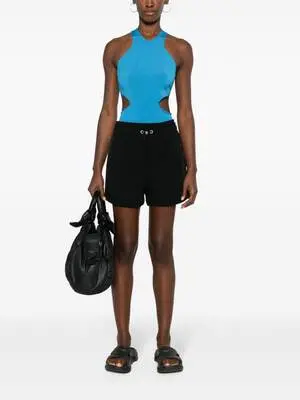 Moose Knuckles Mixmedia Logo-plaque Shorts