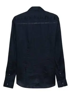 ORIAN Long-sleeve Linen Shirt - Blue
