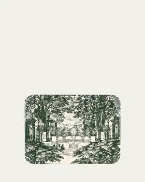 FORNASETTI Tray 48x60cm Giardino Settecentesco Green Ivory - Multi