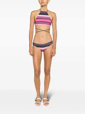 CLUBE BOSSA Niarchos Stripe-print Bikini Bottom - Multicolour